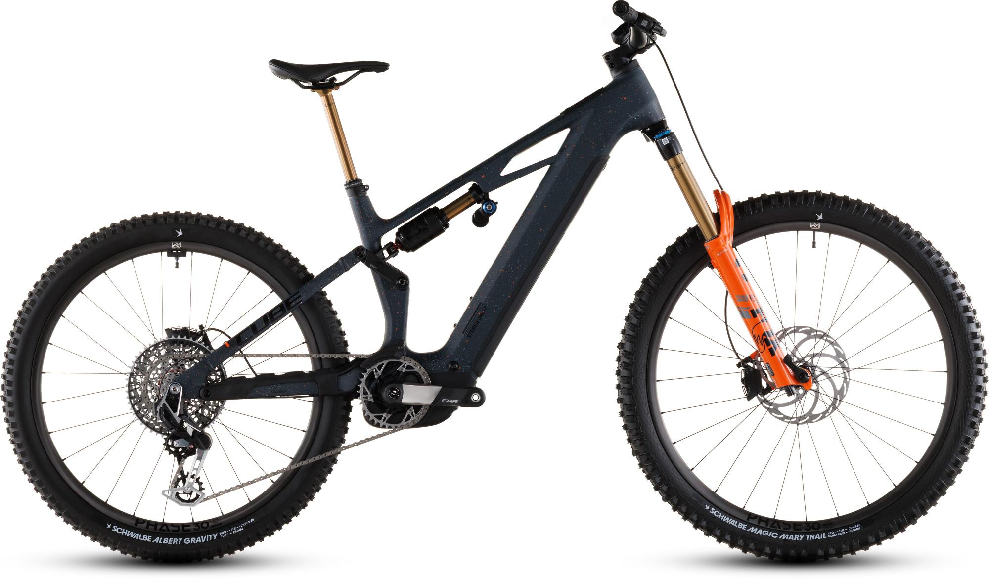 2026 Cube Cube Stereo Hybrid One77 Hpc Slt 800 Electric Mountain Bike In Galaxy And Orange | 99 ...