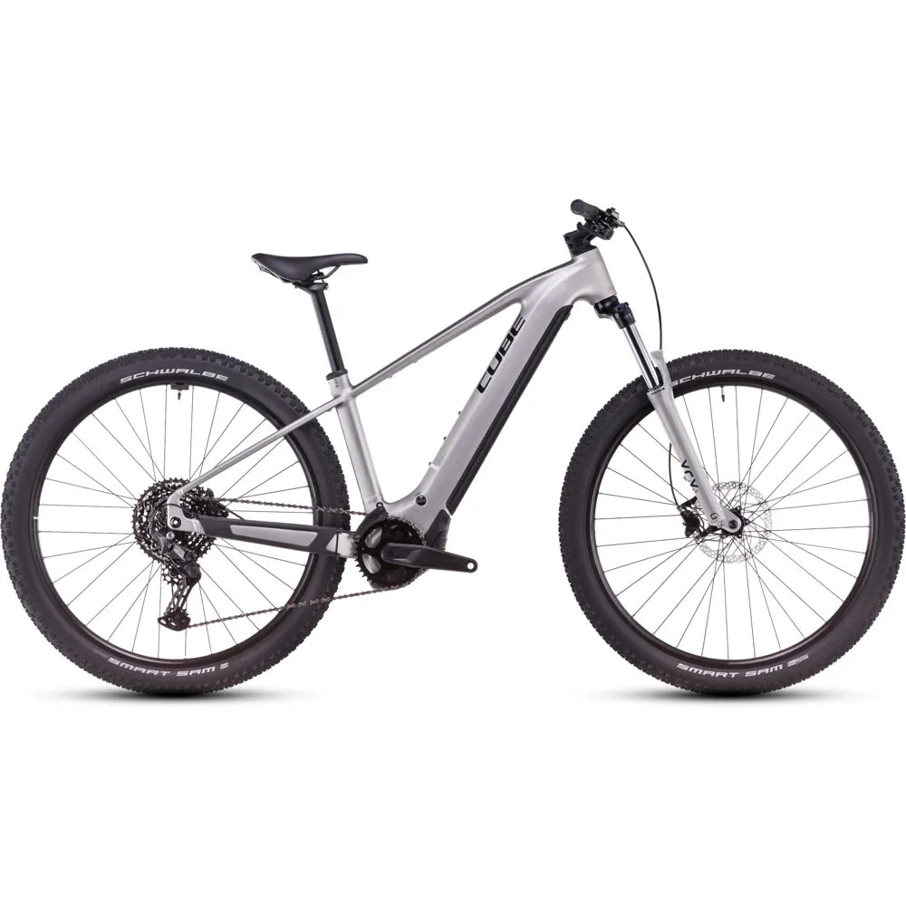 2025 Cube Reaction Hybrid One 600 Electric Mountain Bike in Silver | 99 Bikes – 99 Bikes UK
